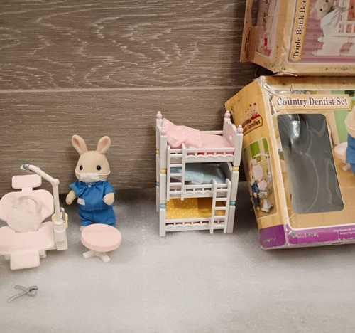 Sylvanian families Стоматолог Заяц и Кровати