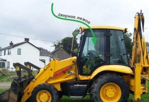 Стекло дверное левое на JCB 3cx-4cх 2003