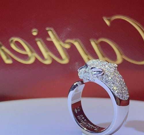Кольцо Cartier Panthere de Cartier белое золото 585 проба 137 шт. бриллиант 1.1631 карат