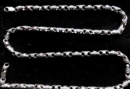 Серебряная цепь с крестами 36гр/56см.Плетение Краб