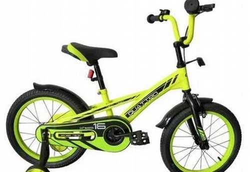Велосипед TechTeam Quattro 16" неоновый зеленый
