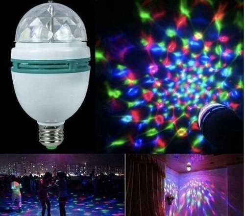 Светодиодная вращающаяся диско лампа LED вечеринки