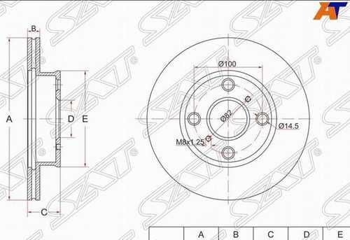 Диск тормозной перед toyota corolla AE110 /EE111