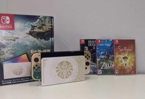 Nintendo Switch oled Zelda totk Edition + игры
