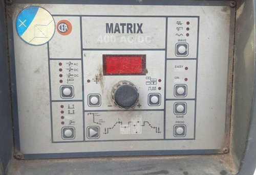 Аппарат аргонодуговой сварки matrix 400 AC/DC