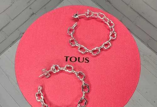 Серебряные серьги tous Carrusel