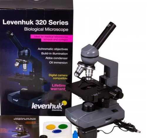 Микроскоп Levenhuk 320 plus, монокулярный