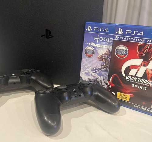 Sony playstation 4 slim 1tb 2 геймпада с играми