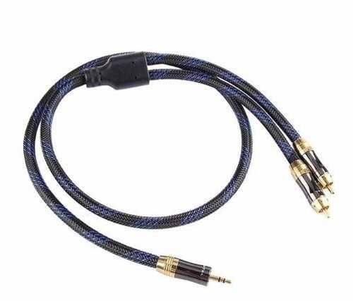 HI FI audio кабель 3 5 мм джек тюльпаны 5 метров