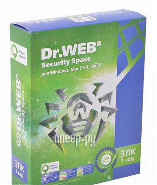 Dr.Web Security Space 3Dt 1 year BHW-B-12M-3-A