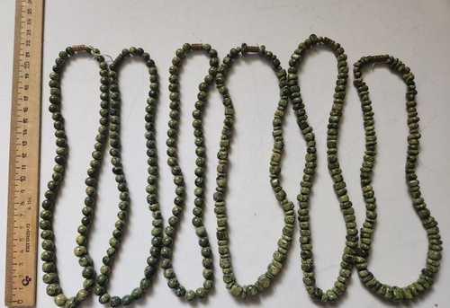 Бусы,ожерелье,колье четки из змевика, нефрита СССР