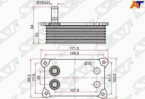 Радиатор масляный ford mondeo III 00-07 /jaguar X