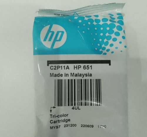 Картридж HP 651 цветной