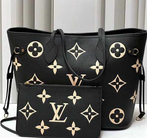 Сумка Louis Vuitton Neverfull MM кожа