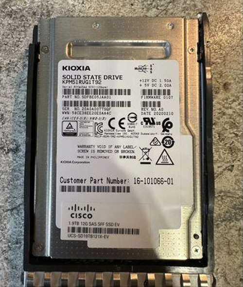 SSD Cisco kioxia SAS 1.9TB sd19tb121xev
