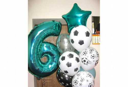 Набор гелиевых шаров на день рождения Футболисту