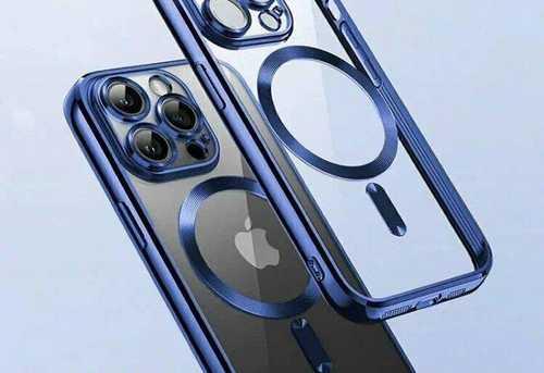 Чехол на iPhone 15 Pro MagSafe синий