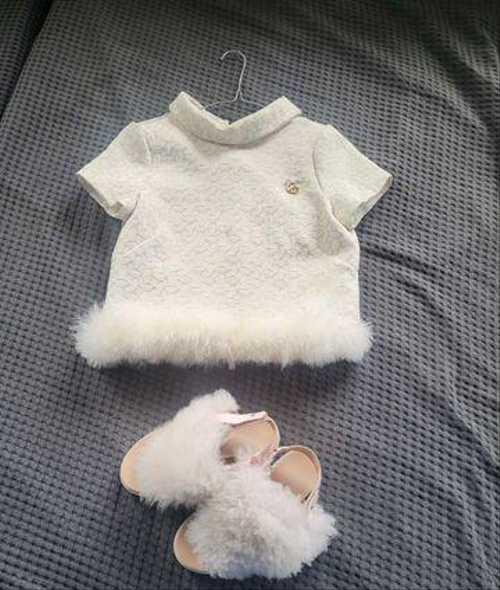 Блузка и сабо, мюли от ugg