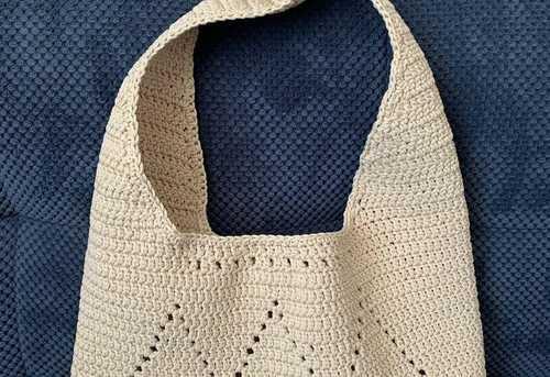 Сумка вязаная шоппер hand made