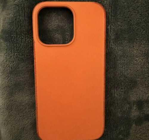 Apple leather case 13 pro чехол