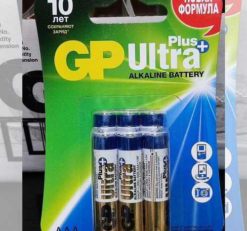 6 батареек AAA GP Ultra plus LR03