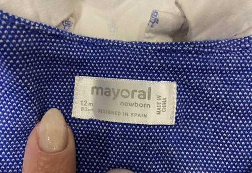 Рубашка пиджак жилетка mayoral 6-9 мес
