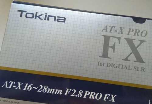 Tokina AT-X AF Pro SD 16-28 2.8 Canon EF новый
