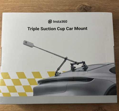 Insta360 Triple Suction Cup Car Mount, Карбон