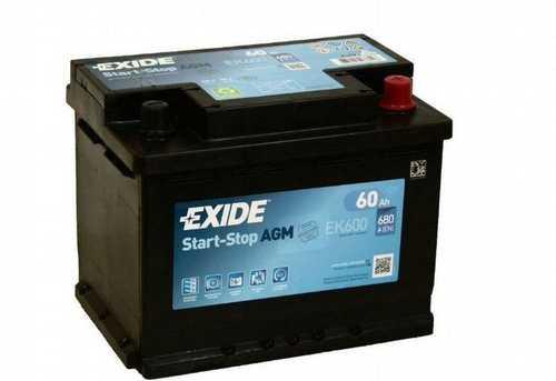 Аккумулятор exide AGM 60 Ач на Start-Stop EK600