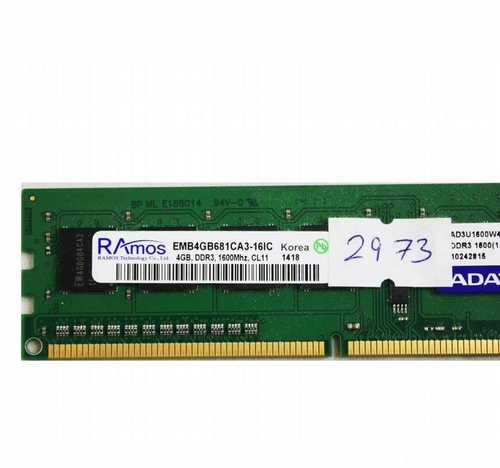 Оперативная память ddr3 4 gb 1600