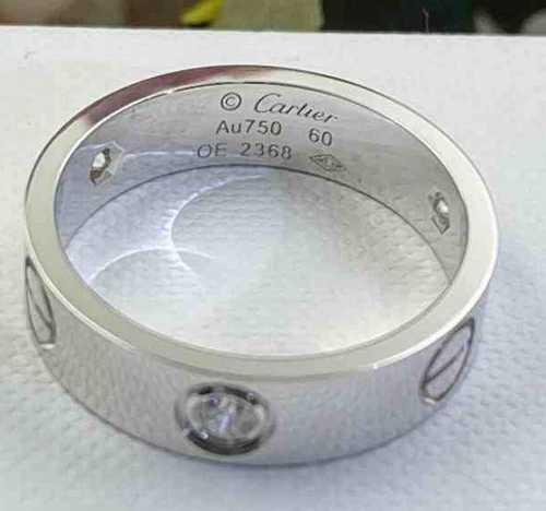 Кольцо Cartier Love, белое золото 585 пробы 0,31ct