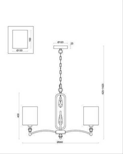 Светильник подвесной Freya Crystal fr1007pl-05N