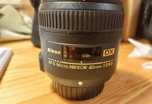 Объектив для фотоаппарата nikon Nikkor 40 mm