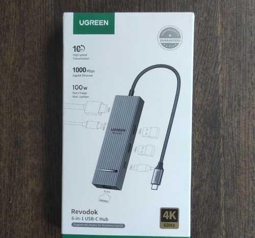 USB HUB type-c Ugreen Revodok 6 в 1 (новый)