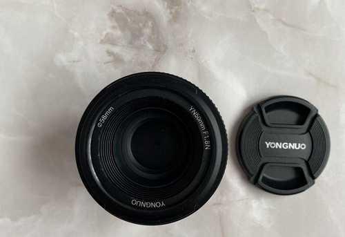 Объектив yongnuo 50mm f1 8 для nikon