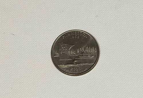 Minnesota четверть доллара США монета