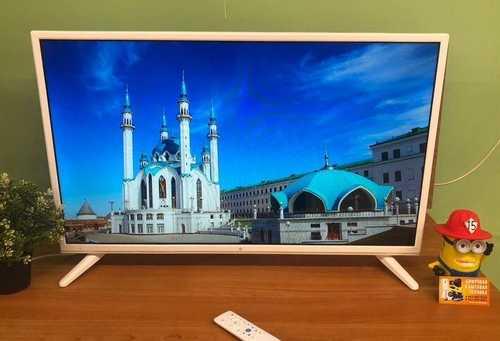 32" (81 см) Телевизор LED Dexp Смарт Яндекс белый