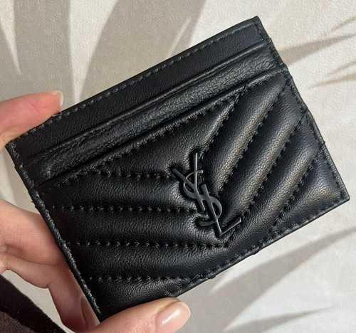 Картхолдер ysl матовый черный