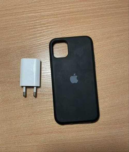 Зарядка на iPhone блок, чехол на iPhone 11