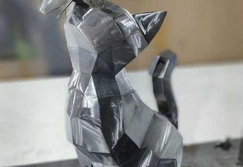 Чертёж полигональной скульптуры "Кот с бабочкой"