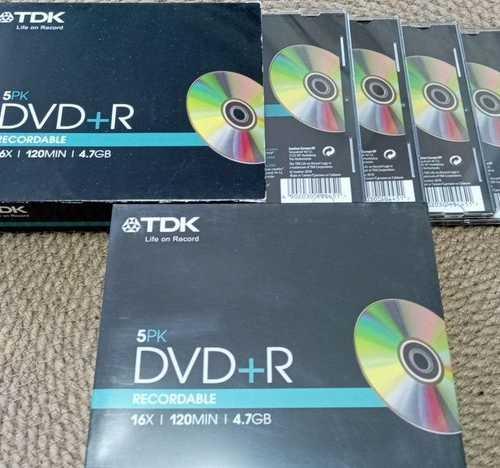 Диски DVD  R TDK 4.7GB -за 9шт