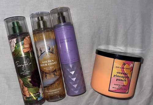 Bath and body works мисты и свеча