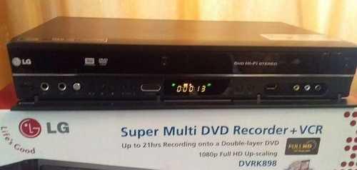 DVD-VHS LG dvrk898 отл состоение