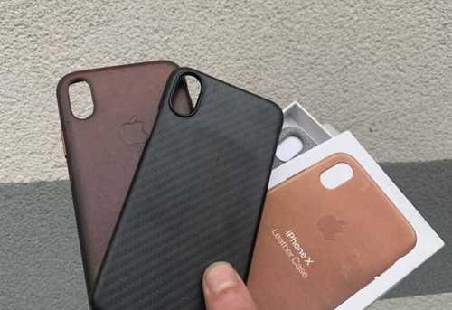 Чехол на iPhone X/Xs leather case/Pitaka