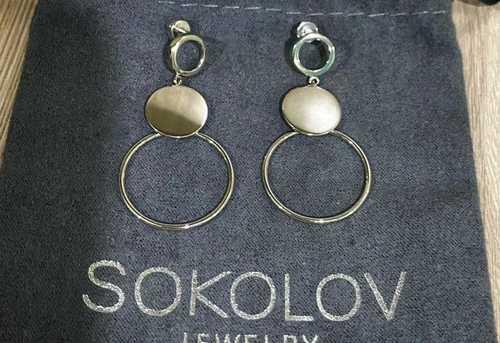Серебряные серьги Sokolov