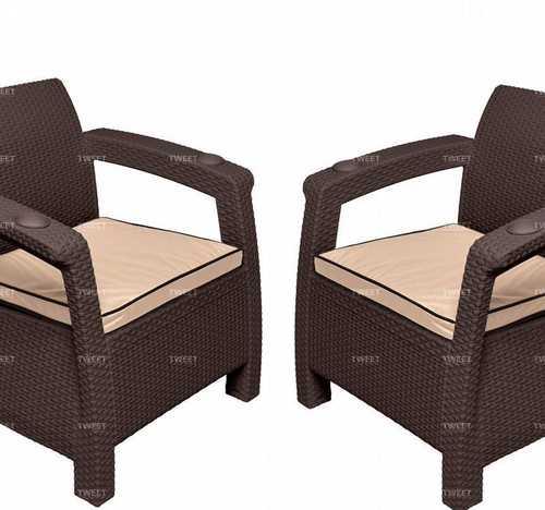 Комплект кресел венге Gardeck tweet Double