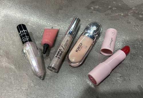 Блеск для губ kiko milano, nyx, ok, catrice