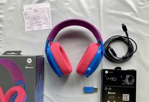 Наушники logitech g435 сине-малиновые