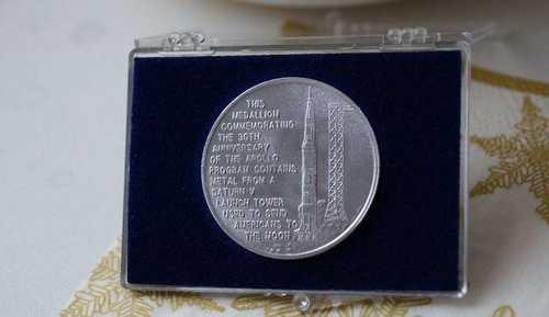 Памятная медаль 30 лет программе Apollo USA,космос