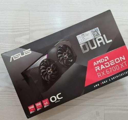 Видеокарта asus AMD Radeon RX 6700 XT Dual